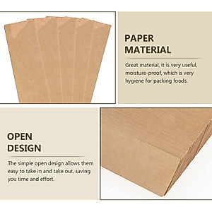 Luxshiny 600pcs Time for Pouches Portable Bag, Bags, Sleeve Disposable Sleeve, Holder Kraft Chopsticks Spoon Pocket Tableware and Restaurant Flatware Pockets Wrapping Wrapped Sleeves Paper