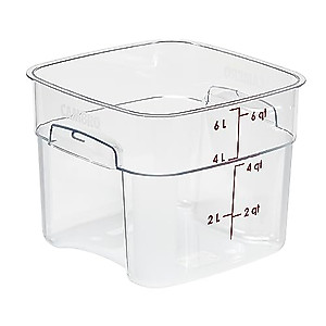 Cambro FreshPro 6Qt Food Storage Container in Clear for Industrial and Kitchen Use, Pantry Organization and Food Freshness