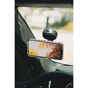 PopSockets Multi-Use Phone Mount: Dash Mount, Windshield Phone Mount, and Phone Mount for Desk - Black