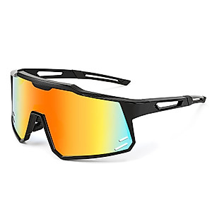 FEISEDY Sports Sunglasses Wraparound 80s Visor Men Women Outdoor Shield Baseball Sunglasses B4125