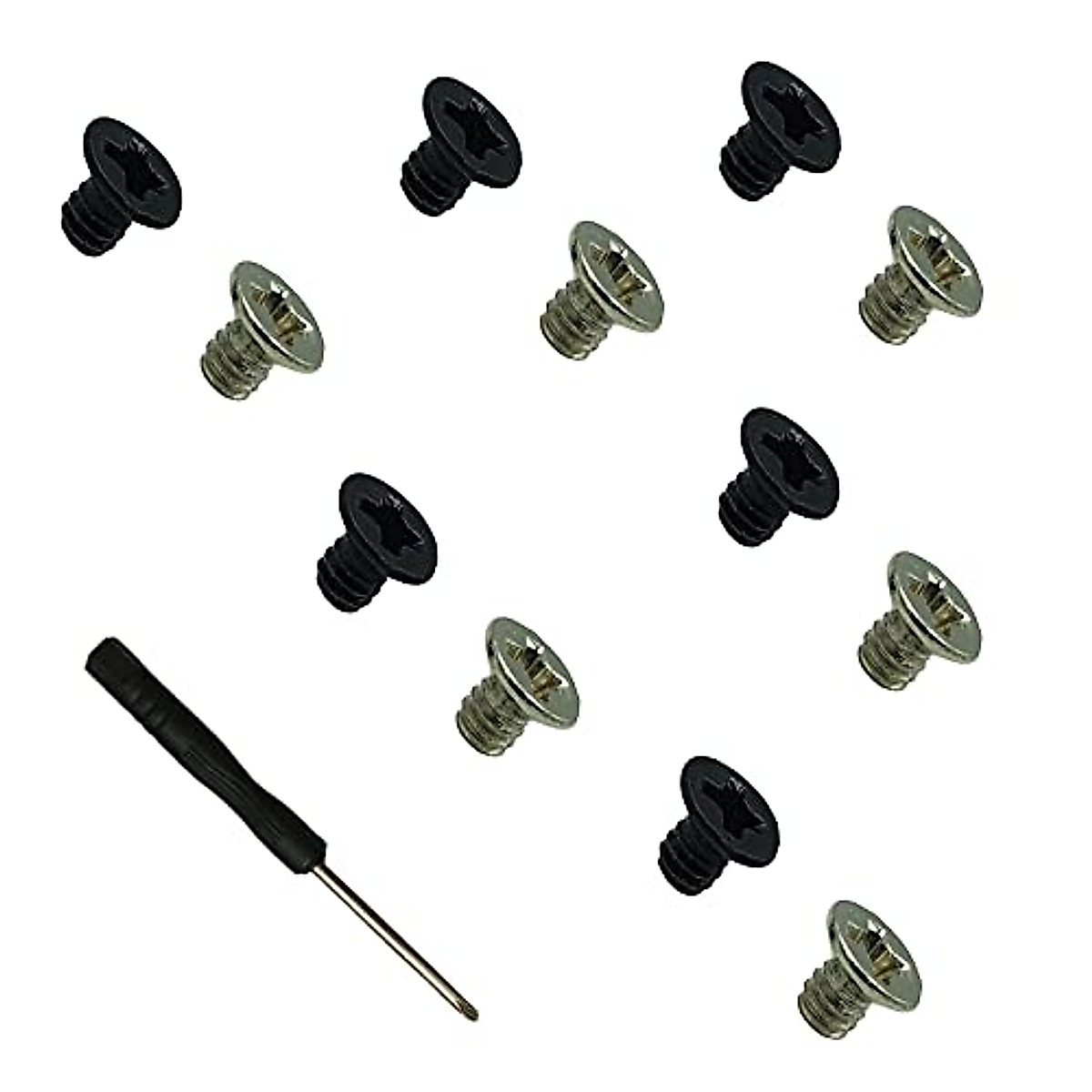 Solo3 Screws Replacement for Beats Solo 3 Screws, Beats Solo 2 Screws, Beats Headband Screws Repair Kit+Screwdriver (6pcs Silver+6pcs Black)