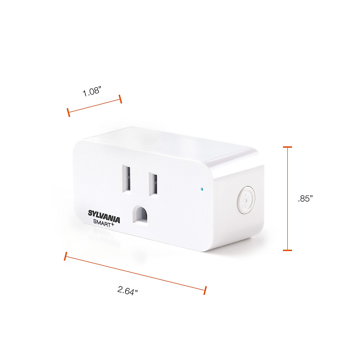 SYLVANIA Wifi Smart Plug, Voice Control, Compatible with Alexa and Google Home, Timer, On/Off, White - 4 Pack (75703)