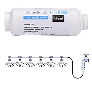 CozyCabin Mist Calcium Inhibitor Filter Outdoor Misting System Filter, Prevent Nozzles Clogging for Garden Patio Mister