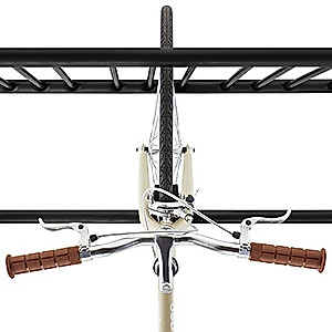 Retrospec Commercial Grid Bike Rack - Single & Double Sided - Bicycle Storage Stand for Garages, Stores, Schools & Universities Power Coated Steel - Black 10 Bike/Double Sided