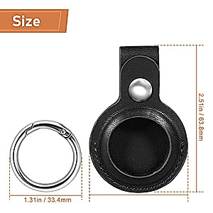 YUEVAN Airtags Case Anti-Scratch Protective Skin Compatible with AirTag Tracker Finder Keychain (Black)