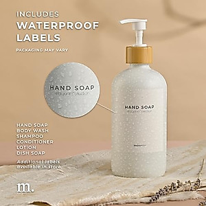 MaisoNovo Soap Dispenser 1-Piece Set | 16.9oz White Bottles with White Bamboo Pump