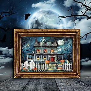 Halloween Diamond Painting Kits for Adults,5D DIY Ghost Crystal Diamond Art Paintings, Horror Diamond Paintings Gem Art Crafts Wall Decoration Gift 12X16Inch