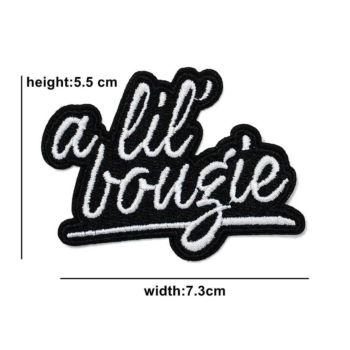A Lil' Bougie Sew on or Iron on Embroidery Patch(1 pcs).