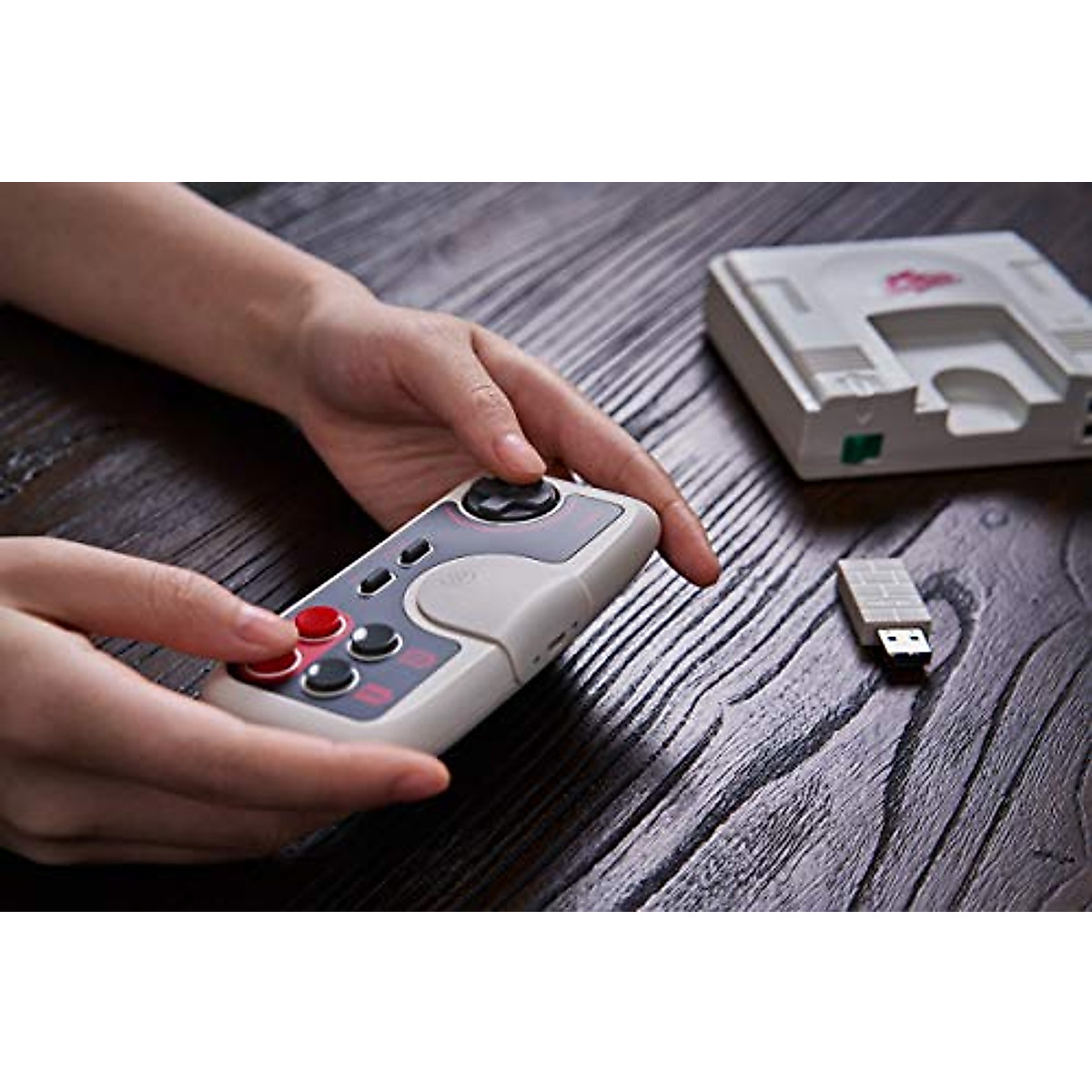 8Bitdo PCE 2.4G Wireless Gamepad for PC Engine Mini, PC Engine CoreGrafx Mini, TurboGrafx-16 Mini & Nintendo Switch (PCE Edition)