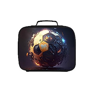 AnySmic Soccer Lunch Box for Kids, Girls Boys Lunch Boxes for School, Insulated Lunch Bags for Kids
