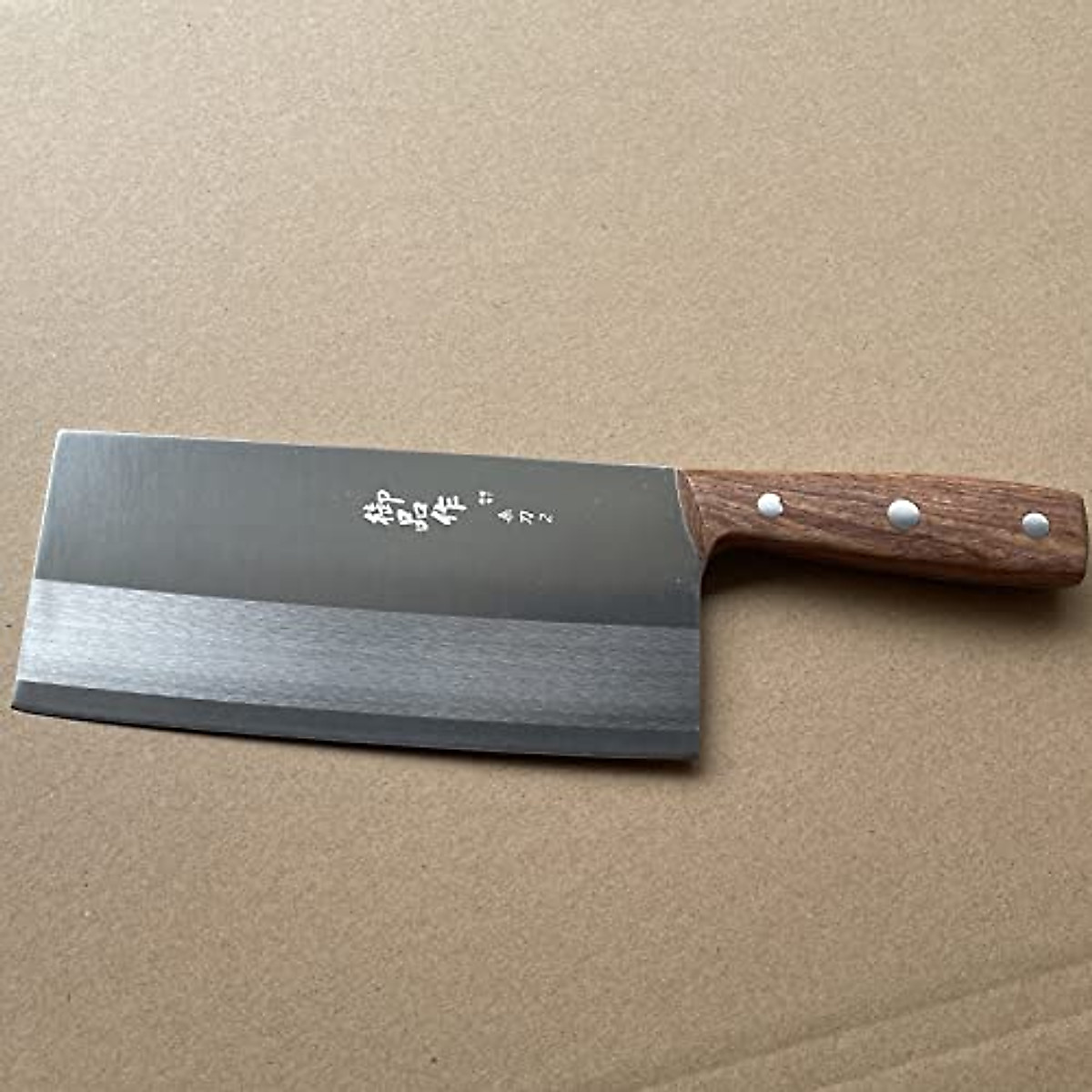 8Inch CHINESE CHEF'S KNIFE HEAVY DUTY VEGETABLE MEAT CLEAVER With Wood Handle