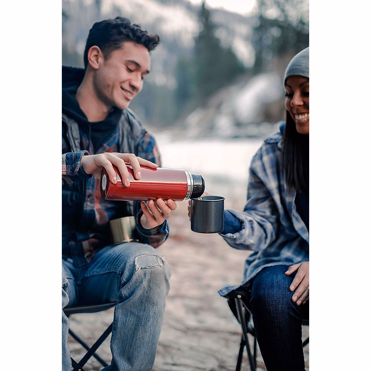 Stansport Black Granite Steel Mug (274-20)