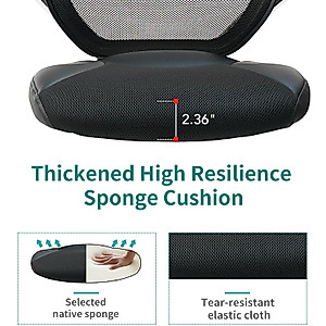 CLATINA Office Computer Desk Chair，Ergonomic High Back Mesh Rolling Work Swivel Task Chairs with Wheels and Arms for Home Bedroom Study Dorm Student Adults (Black) Set of 4