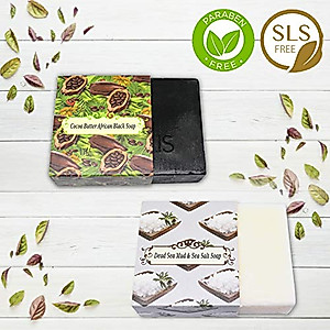 Purelis Mens Soap Bar Gift Set. Set of 6 Aromatherapy, Moisturizing Soap Bars. Natural. Organic Ingredients. Deep Cleansing, Repairs Skin. Handmade Face, Hand, Body Soap for Men. Sulfate Free!