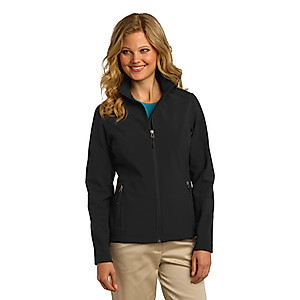Port Authority Ladies Core Soft Shell Jacket. L317, Black, XXL