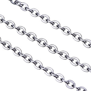 33 Feet Stainless Steel DIY Link Chain Necklaces with 20 Lobster Clasps and 30 Jump Rings for Jewelry Making (2.5 mm)