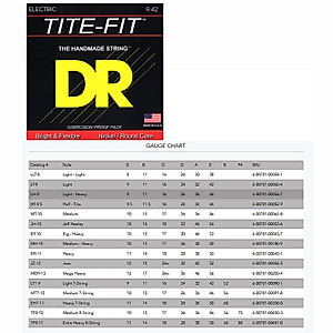 DR Strings Tite Fit Electric Round Core 9-42