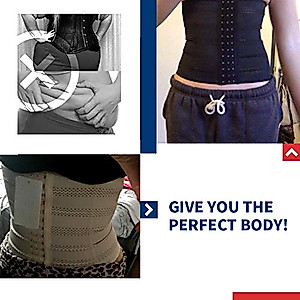 WEICHENS Waist Trainer Corsets for Women Underbust Sport Trimmer Belts Cincher Hourglass Body Shaper Girdle Black