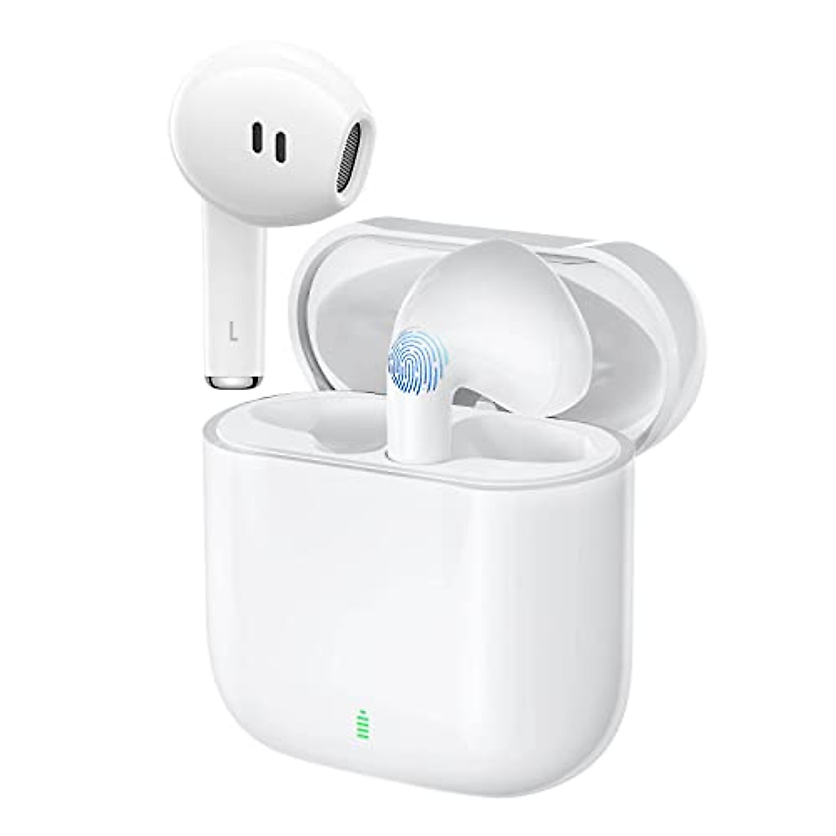 YITCOE Wireless Earbuds, HiFi Stereo Earphones Bluetooth 5.2 Headphones, Automatic Noise Reduction, Auto Pairing Mini Earbuds 30 hrs Playtime with Charging Case for Sports/Work/Home/Office