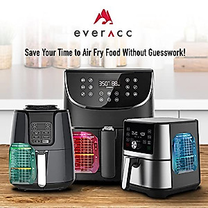 Air Fryer Cheat Sheet Magnets Cooking Guide, Air Fryer Magnetic Cheat Sheet Set Cooking Times Chart - Instant Vortex Air Fryer Accessories Oven Cooking Pot Temp Cookbooks (RGB)
