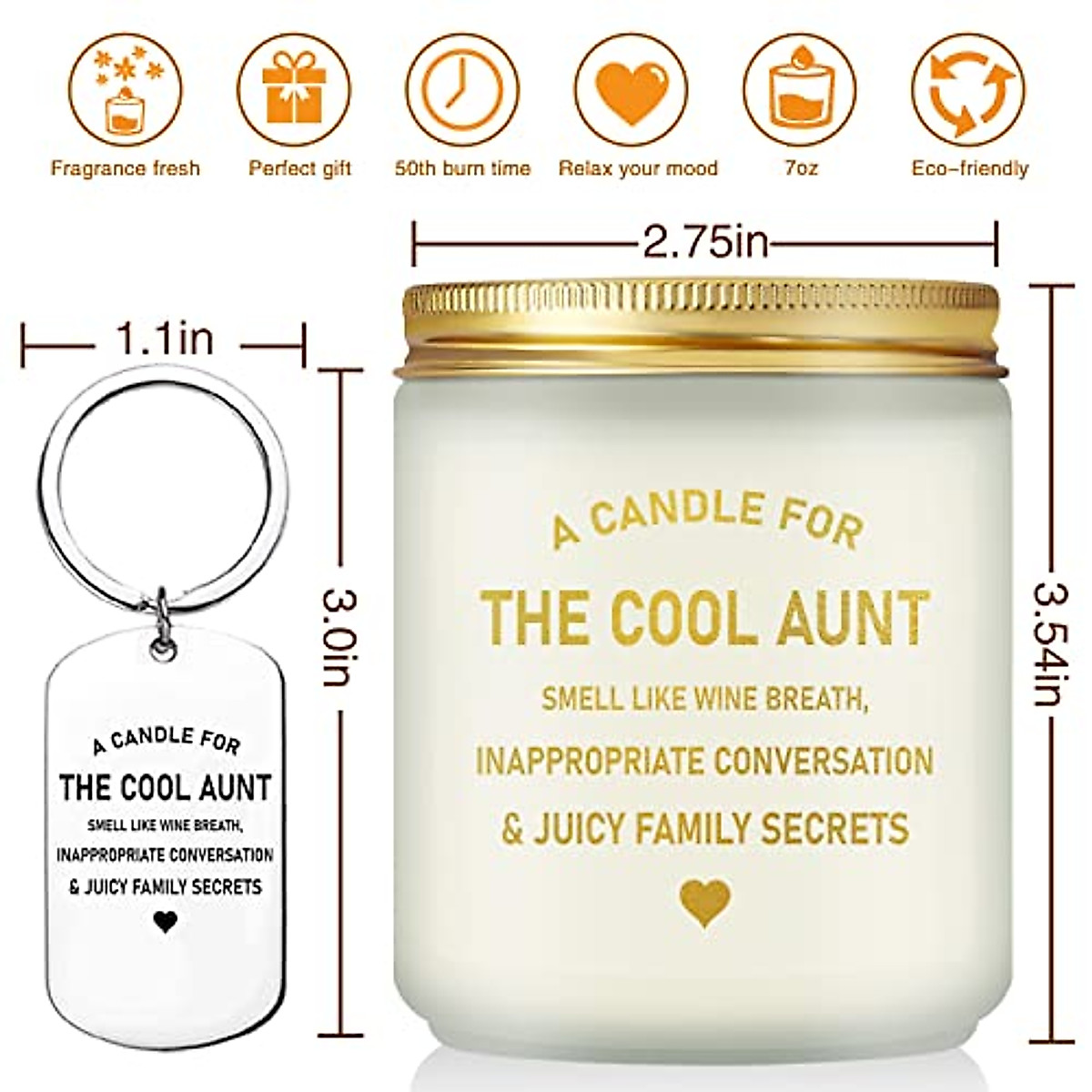 Volufia Aunt Gifts from Niece, Nephew - Birthday Gifts for Aunt - Best Aunt Ever Gifts, Aunt Mothers Day Gifts, Promoted to Aunt Present - Funny Aunt Lavender Candle Gifts