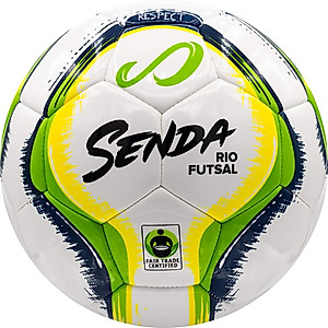 SENDA Rio Match Futsal Ball, Fair Trade Certified, Green/Yellow, Size 4 (Ages 13 & Up)