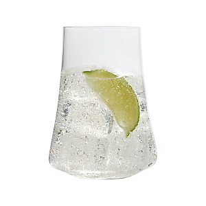 Mikasa Aline Set of 4 Highball Tumbler Cups, 17-Ounce, Clear