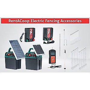 RentACoop Poultry Netting Electric Fence - Electric Poultry Enclosure for Chickens, Ducks, Turkeys - Suitable for 4 Week Old Chickens/Older and Adult Poultry - Energizer Not Included - 168' L x 48" H