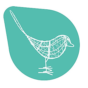 WhaleCreation Handicraft Bird Metal Decorative Figurine Home Decor Gift Toy (White)