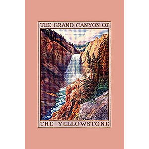 Yellowstone National Park, Wyoming, The Grand Canyon of Yellowstone, Contour (Canvas Deluxe Tote Bag, Faux Leather Handles & Zip Pocket)