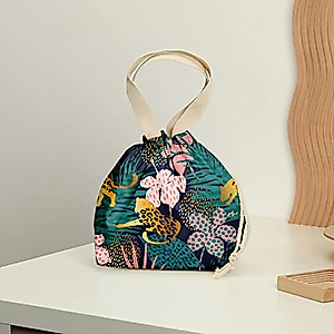 Pykfrhh Lunch Bag Women, Lunch Tote, Reusable, Waterproof, Drawstring Lunch Bag Box for, Adults, Women, Picnic, Work, Beach, Travel, Animal Party Favors Animal Lover Gift