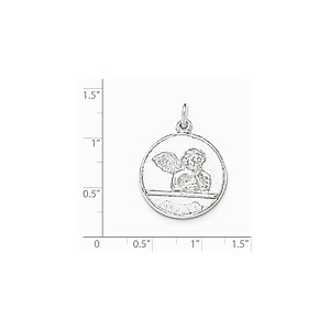 Solid 925 Sterling Silver Raphael Angel Pendant Charm