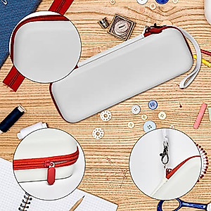 Handheld Sewing Machine Case Compatible with LooQoo/ for SINGER 01663/ for TCHRULES Quick Stitching Sewing Tool, Portable Mending Machine Box for Bobbins, Needles, Pins, Thread (Only Bag) - White