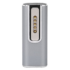 Watris Veiyi USB C to Magnetic T-Tip Adapter, Female Type-C to Magnetic 2 Converter, 5A Type-C PD Power Fast Charging Adapter for OS X Laptop(Silver)