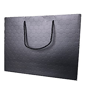 MODEENI Large Black Gift Bags with Handles for Presents 13x5x10 Luxury Boutique Bags 12 Pack Black Paper Shopping Bag