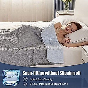 SOCHOW Cooling Blanket for Bed, Lightweight Breathable Soft Double Side Summer Blanket for Adults Baby Kids, Grey 60 × 80 Inches