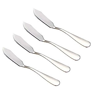 NAWOVAO Butter Knife Stainless Steel Butter Spreader, 4 Pack 5.7 inch Breakfast Spreads for Cheese and Condiments