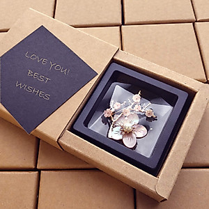 CCijiNG New Year Brooches for Women with Crystal, Flower, Rhinestone Brooches Pins Elegant Jewelry Blossom Fashionable Gifts Ladies Bouquet Brooches Pin for Birthday, Party, New Year, Wedding（Pink）