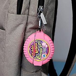 Lupct for Airpod 2/1 Silicone Case Soft Cartoon Fashion Cute Food Design Air Pods Cover Girls Women Funny Fun Cool Unique Kawaii Keychain Cases for AirPods 2&1 (Bubble Gum+Blue Sour Candy)(2 Packs)