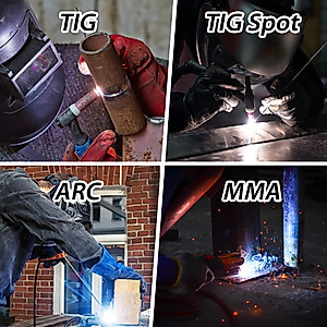 Tig welder TIG200GPACDC 200 Amp AC/DC Tig Welder/Arc/Spot Welder with Pulse AC/DC-Welding Gloves
