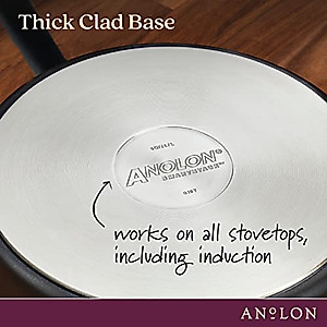 Anolon Smart Stack Hard Anodized Nonstick Frying Pan Set/ Skillet Set - 10 Inch and 12 Inch, Black