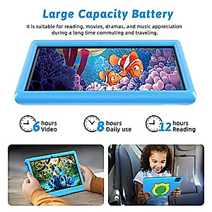 Freeski Kid Tablet 10 Inch, Android 10 Tablet for Kids, 10.1’’ HD IPS Display Tablet PC, Kidoz Pre Installed, Parental Control, 2GB +32GB, Quad Core Processor, Wi-fi, Bluetooth, Kid-Proof Case (Blue)