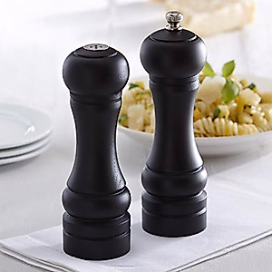 Trudeau Seville Espresso Wood 6 Inch Pepper Mill and Salt Shaker Set