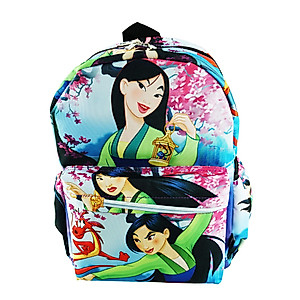Disney Princess Mulan Deluxe Oversize Print Large 16" Backpack with Laptop Compartment - A19733