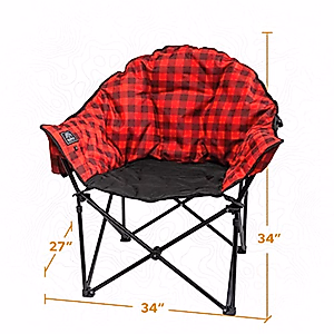 Kuma Outdoor Gear Lazy Bear Heated Chair 1, Red Plaid