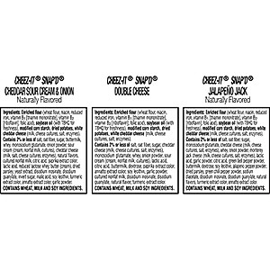 Cheez-It Snap'd Cheese Cracker Chips, Thin Crisps, Lunch Snacks, Variety Pack, 15oz Bag (20 Packs)