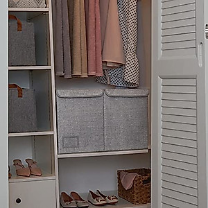 GRANNY SAYS Bundle of 1-Pack Shelf Organizer for Closet & 1-Pack Extra Large Rectangle Storage Bin