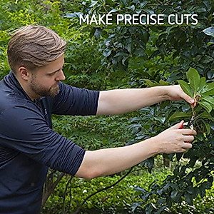 GARTOL Micro-Tip Pruning Shears, Hand Pruner Snips Florist Garden Scissors with Silicone Protective Sleeve, Perfect for Cutting Buds, Flowers, Vegetables and Picking Fruit, Trimming Plants(2 Pack)