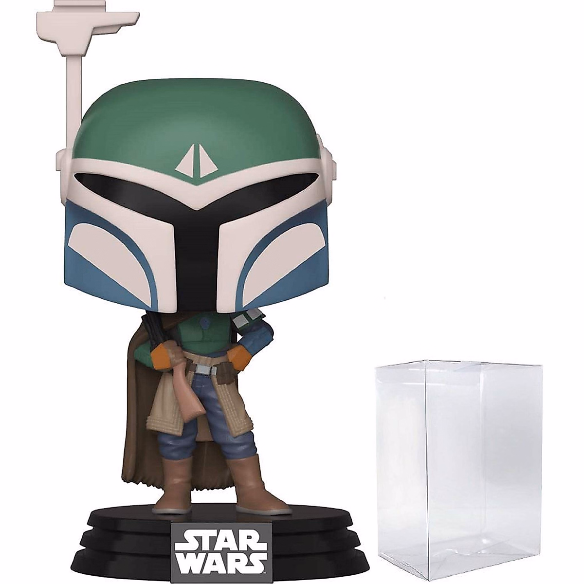 POP Star Wars: The Mandalorian - Covert Mandalorian Funko Pop Vinyl Figure (Bundled with Compatible Pop Box Protector Case), Multicolored, 3.75 inches