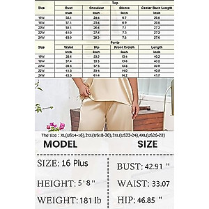 Ekouaer Women Plus Size Pajamas Silk Satin Pajama Pants Set Pjs for Women Satin Loungewear Sleepwear Lounge Set Champagne 18W